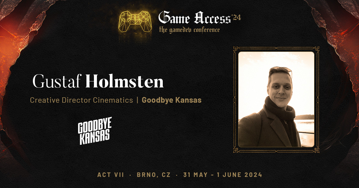 Gustaf Holmsten at Game Access Conference '24 | Brno, Czech Republic