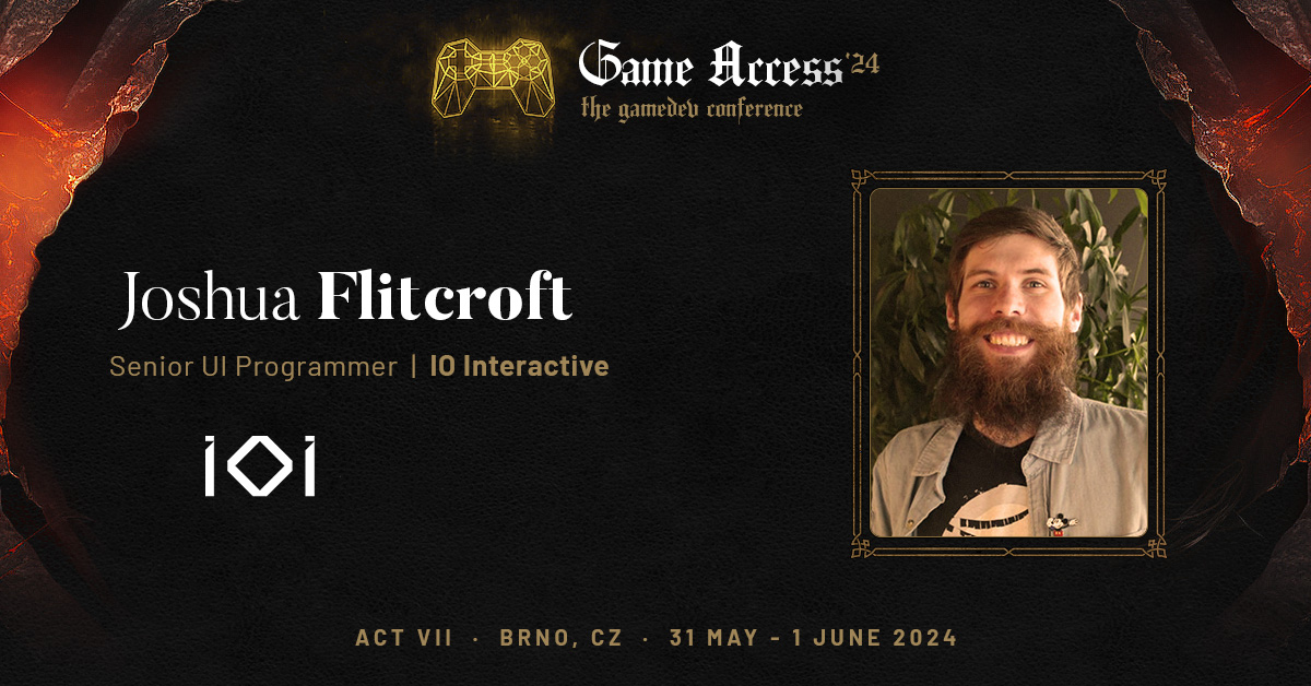 Joshua Flitcroft at Game Access Conference '24 | Brno, Czech Republic
